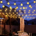 Solar Crystal Ball String Lights, Outdoor Waterproof 23ft 50 LED ...