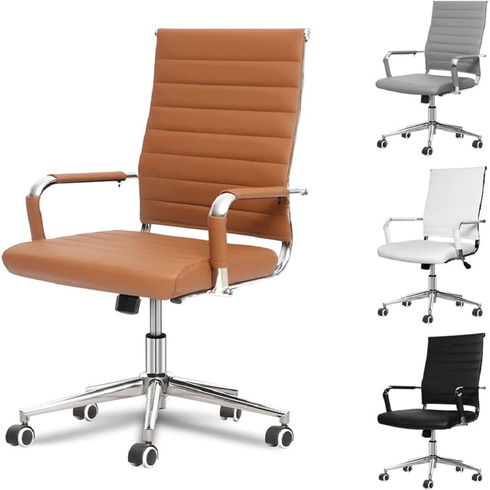 Okeysen Mid-Back Ribbed Home Office Desk Chair Upgraded Seat Ergonomic ...