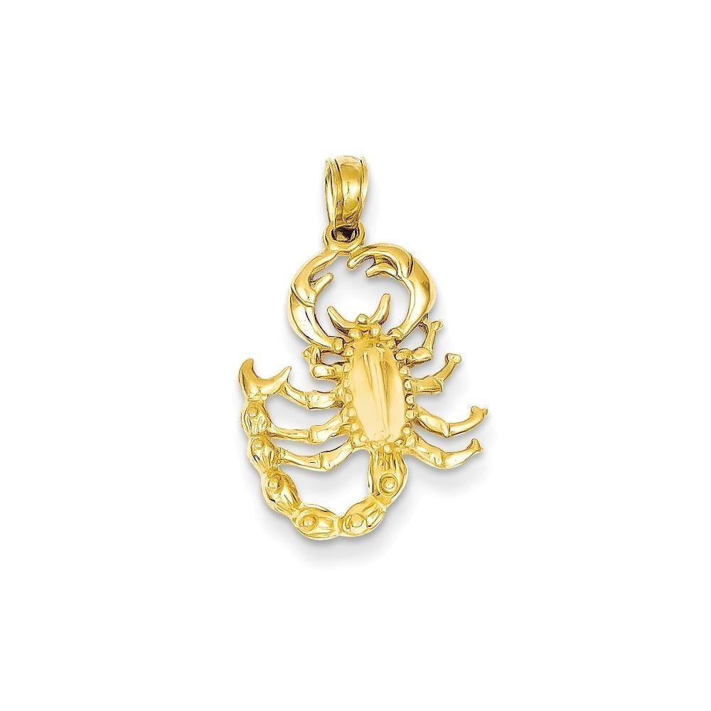 JewelryWeb - 14k Gold Scorpion Pendant - Measures 24.9x15.5mm - Walmart ...