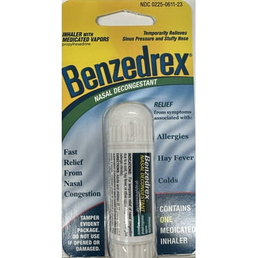 Benzedrex Nasal Decongestant Inhaler With Medicated Vapors HSA/FSA ...
