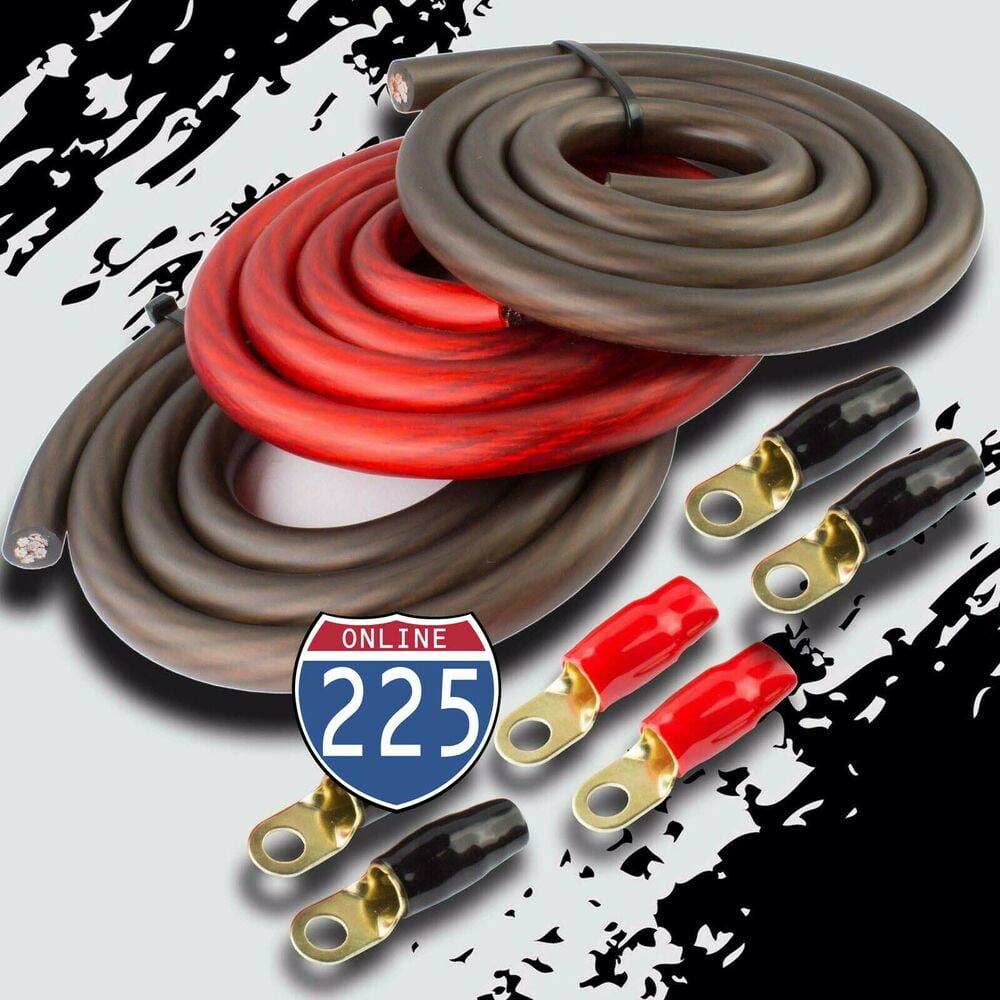 3 Upgraded CCA 4 AWG Gauge Alternator Electrical Cable Wiring Kit Combo ...