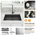 32 in. Gunmetal Black Stainless Steel Single Bowl Undermount ...