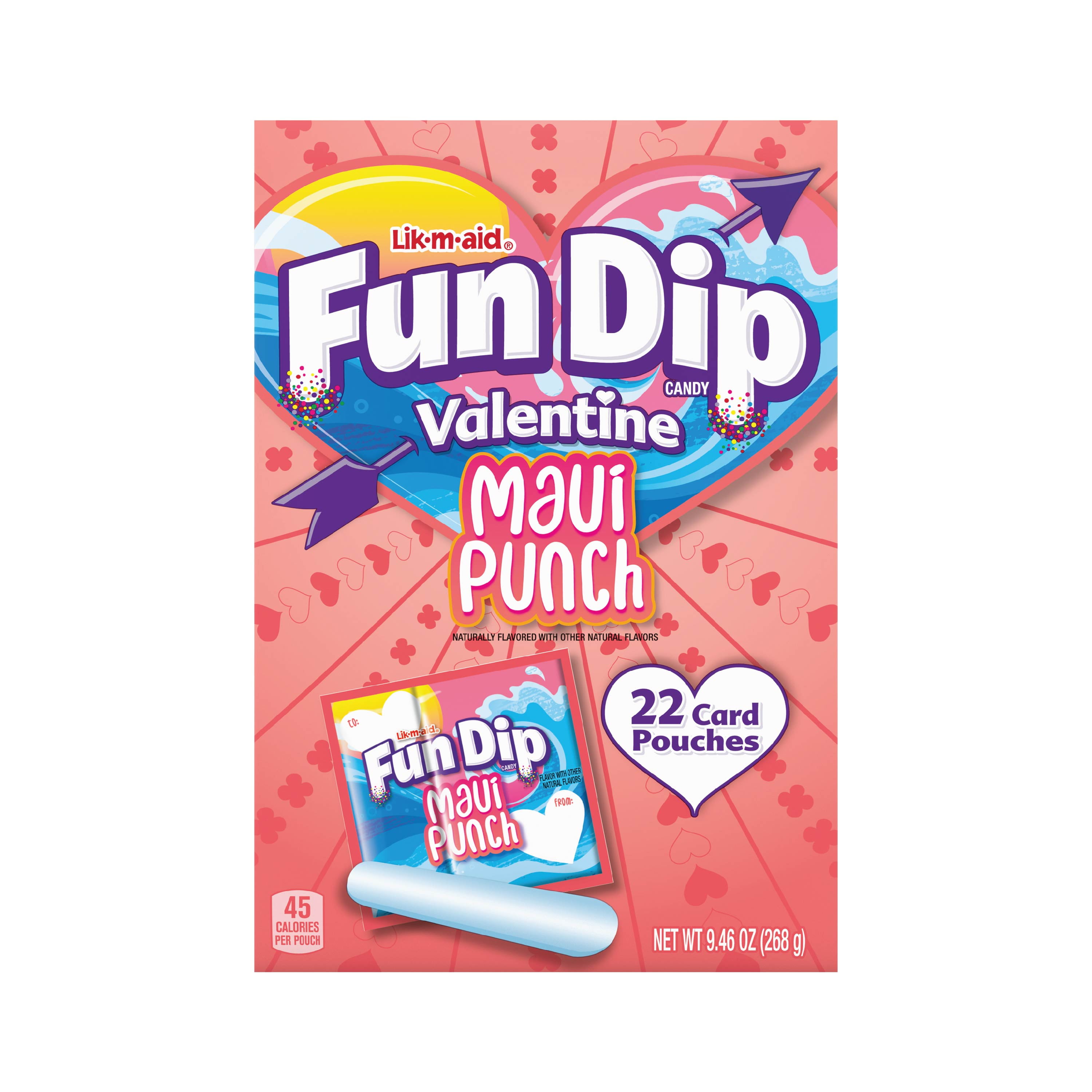 Fun Dip Maui Punch, Powder Candy, Valentine's Day Exchange, 22 Count ...