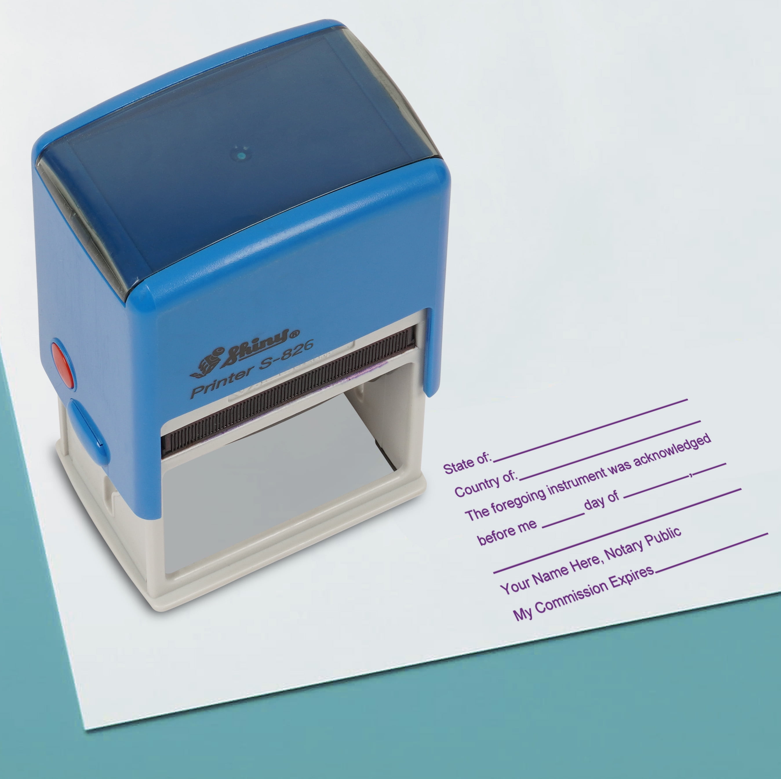 Printtoo Notary Stamp Self Inking Rubber Stamp Pre,Inked Office Stamp ...
