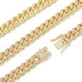 Holocky Mens Cuban Link Chain Golden Hip Hop Miami Bling Necklace ...