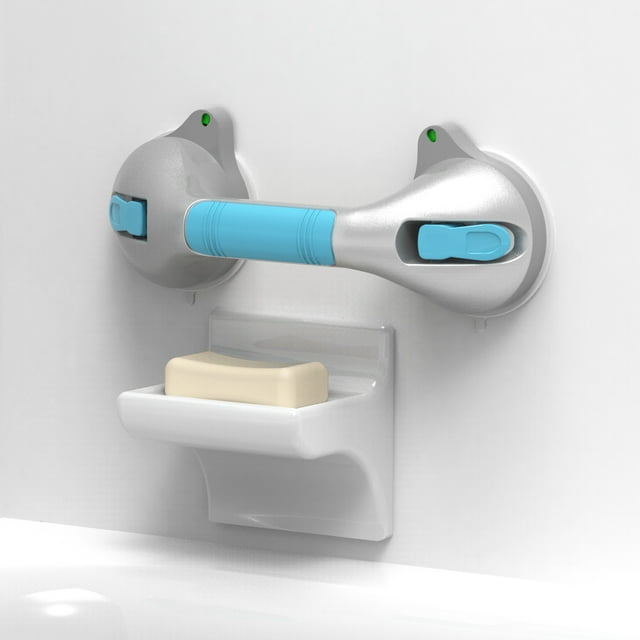 SAFETY+BEAUTY Suction Shower Grab Bar, Bath Tub Handle with Indicator ...