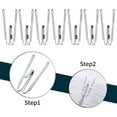 COEQWD-Metal Curtain Hooks Pinch Pleat Header Tape Pins Heavy Duty Deep ...