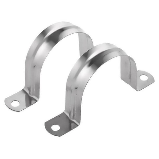 2 Stainless Steel U-shaped Pipe Clamps, Half Pipe for Pipe Fittings ...