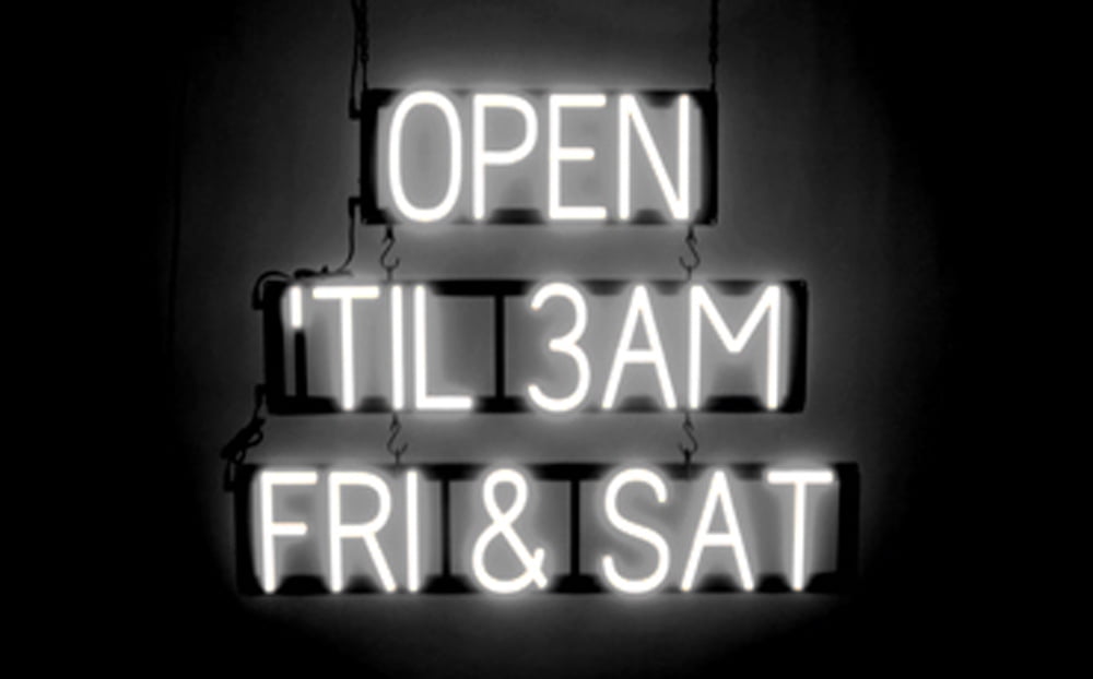 SpellBrite OPEN 'TIL 3AM FRI & SAT LED Sign for Business. 29.7" x 23.8 ...