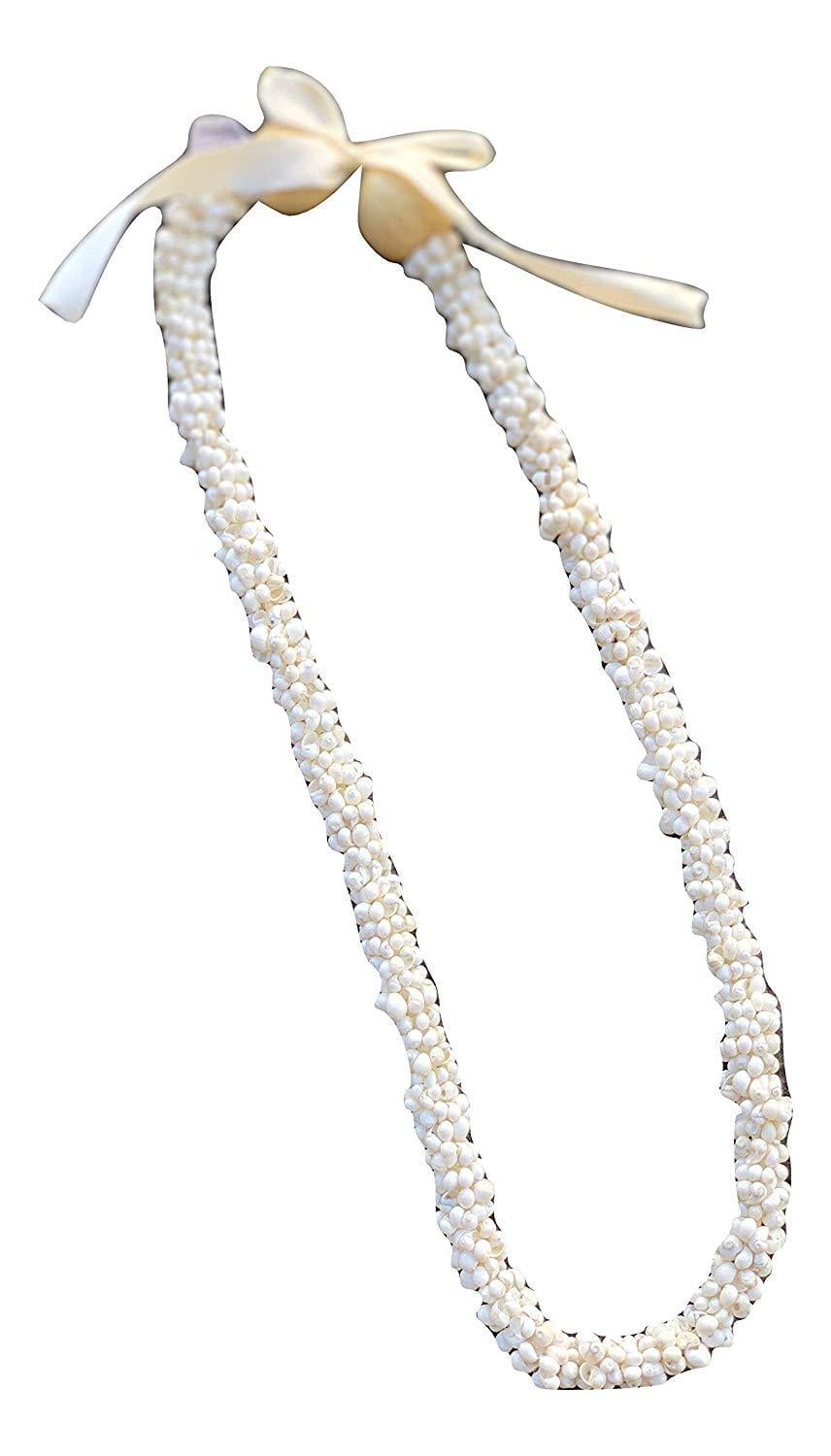 da Hawaiian Store White Mongo Shell Lei Necklace - Walmart.com