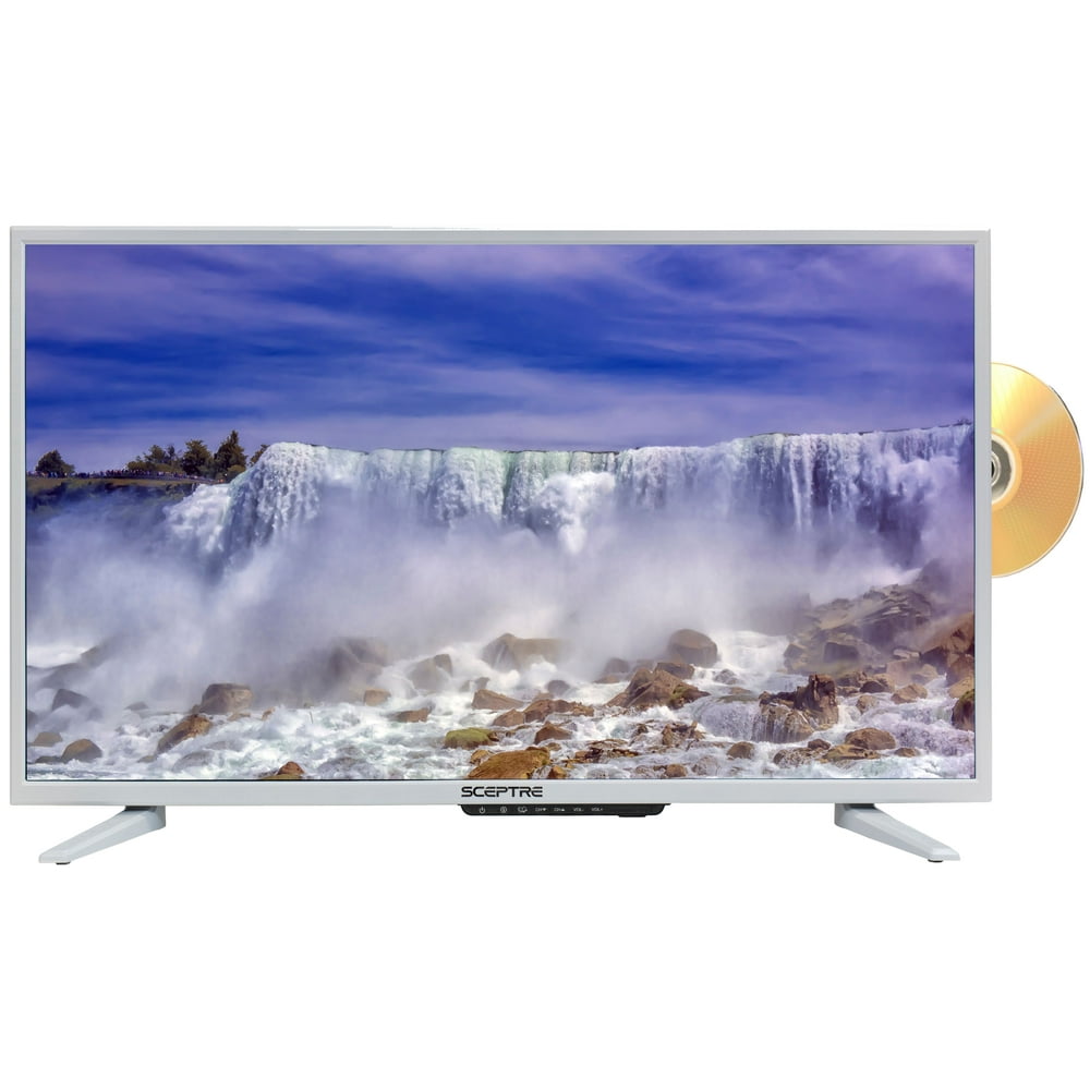 Sceptre 32" Class HD (720P) White LED TV (E328WD-SR) with Built-in DVD ...