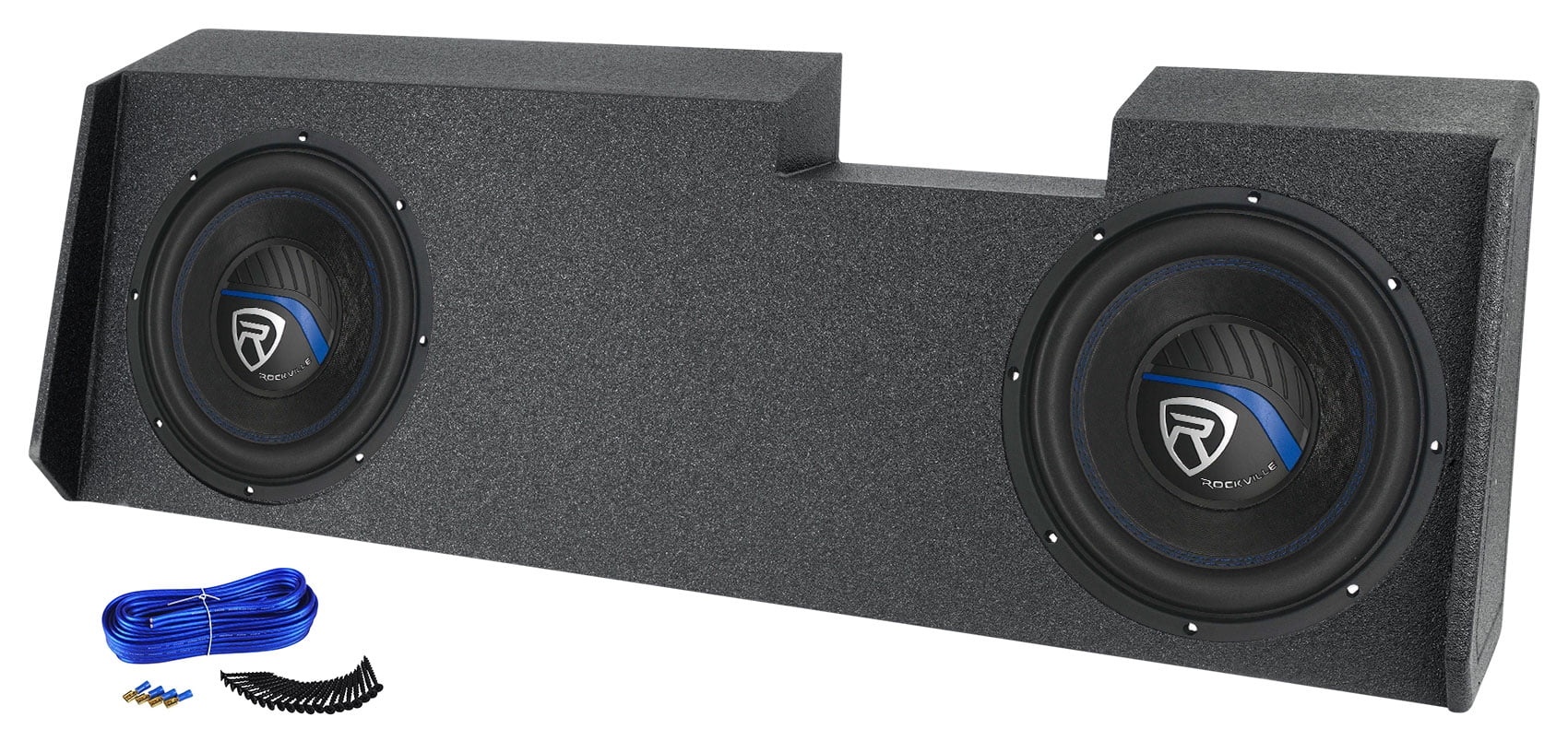 Rockville Dual 10" Subwoofers+Sealed Sub Box For 2019-Current GM Crew ...