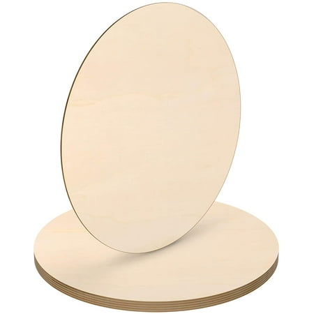 8 Inch Round Wood Circles Unfinished Round Wood Cutouts for Craft, Door ...