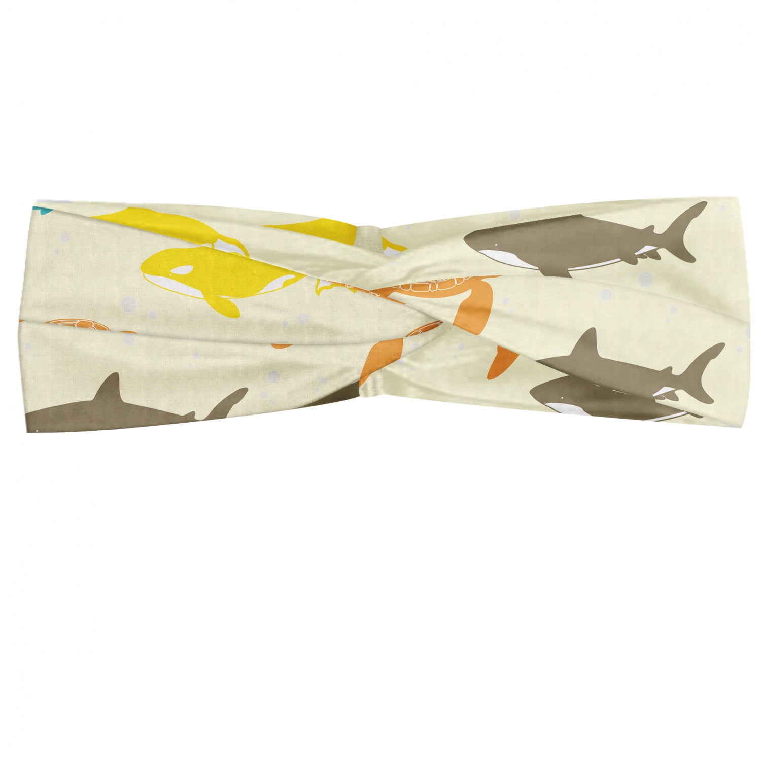 Sea Animals Headband, Pattern with Whale Shark and Turtle Aquarium ...