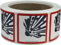 GHS Pictogram Labels Exploding Bomb Warning Labels | 2" inch Square ...