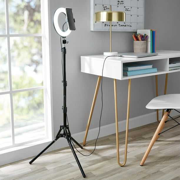 Onn. 8-inch Ring Light With 47" Adjustable Tripod Special RGB Effects ...