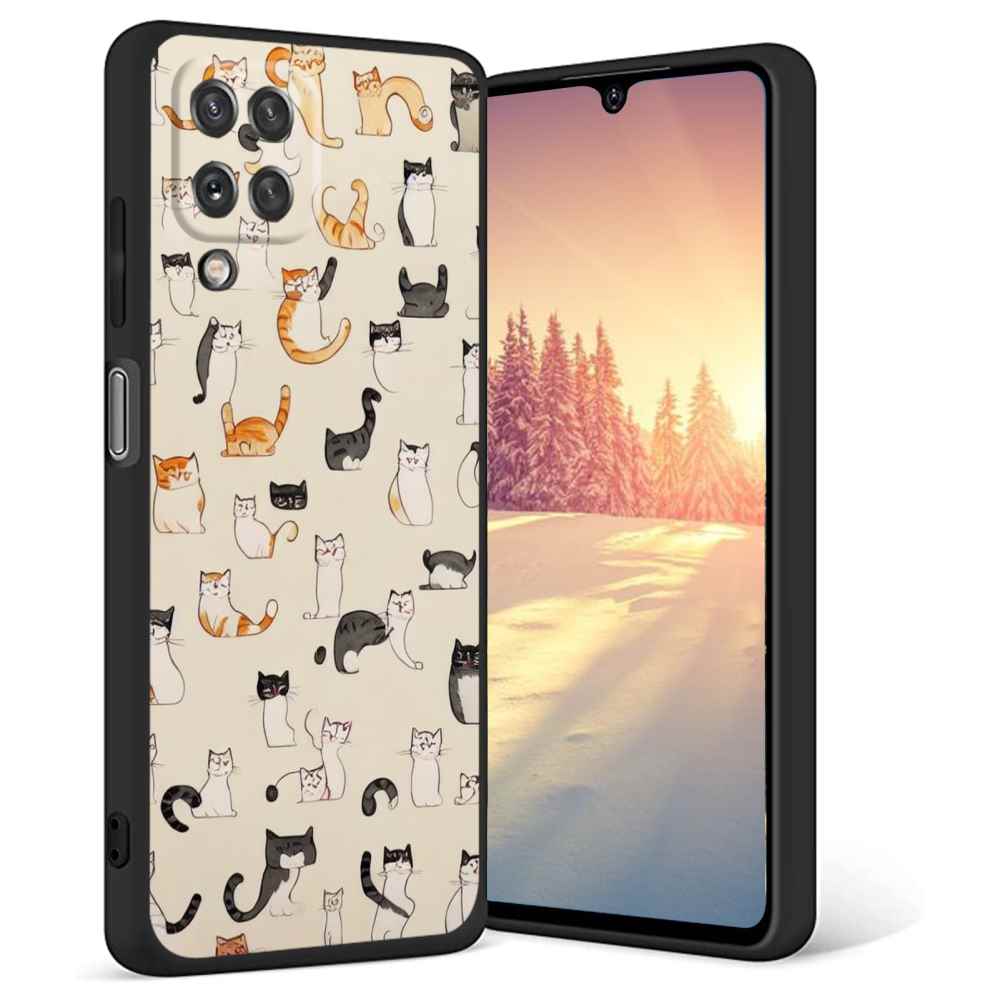 Compatible with Samsung Galaxy A42 Phone Case, Cats-77 Case Silicone ...