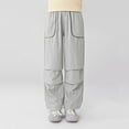 AGKIZG Solid Color Paratrooper Cargo Pants for Boys and Girls 3 To 15 ...