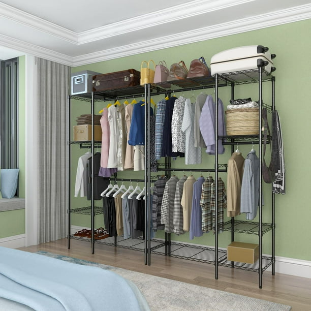 Zimtown Wire Garment Rack Heavy Duty Clothes Rack Compact Large Size ...