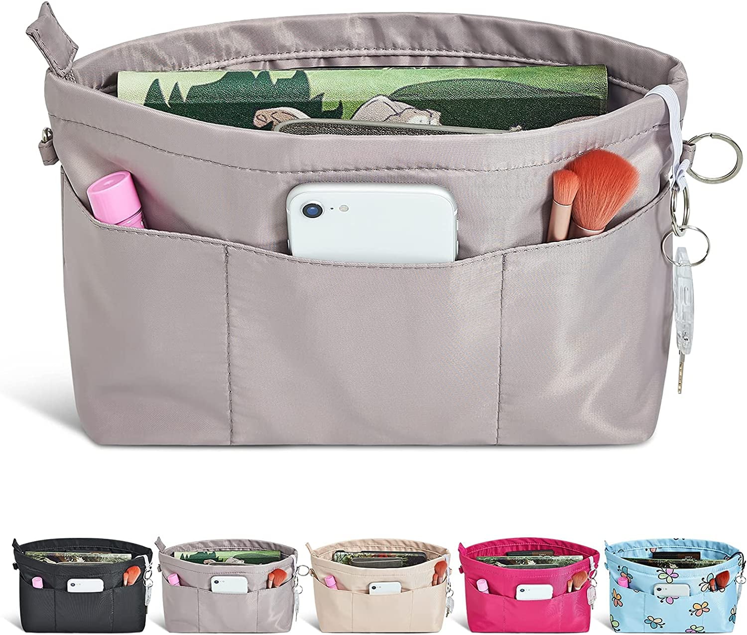 Vercord Premium Nylon Purse Organizer Tote Handbag Insert Organizers ...