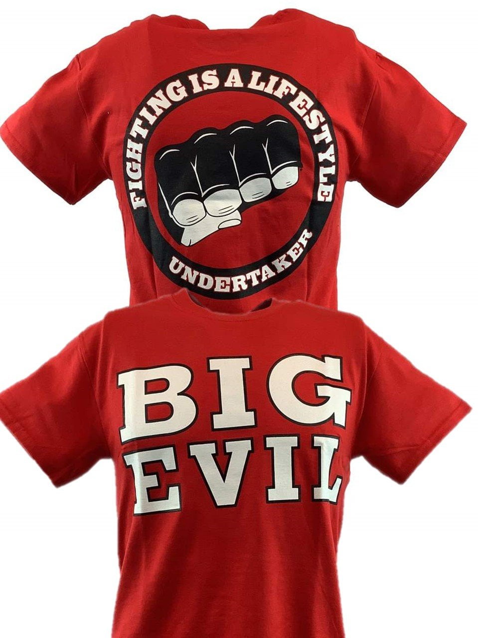 Undertaker Big Evil Fighting Is Lifestyle Mens Red T-shirt XXL ...