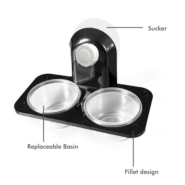 Reptile Food Bowl Insect Breeding Container Wall Hanging Water ...