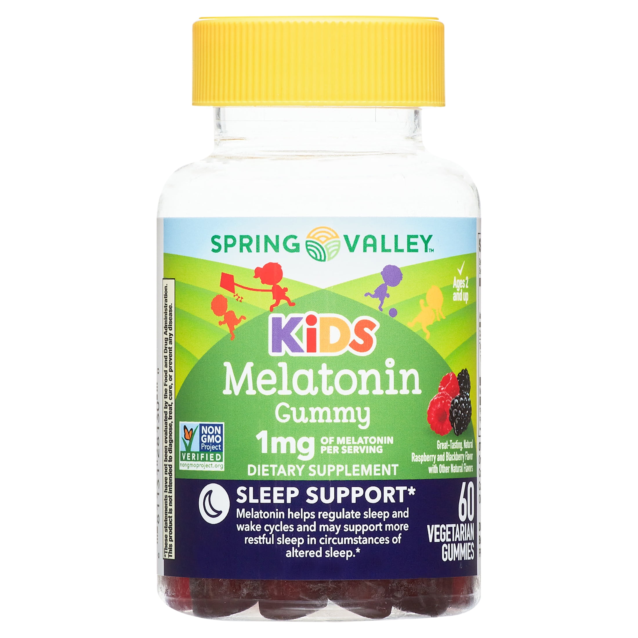 Spring Valley Kids Melatonin Dietary Supplement Gummies, Raspberry, 1 ...