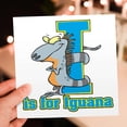3drose, I Is for Iguana Letter Abc Cartoon, 6 Greeting Cards with ...