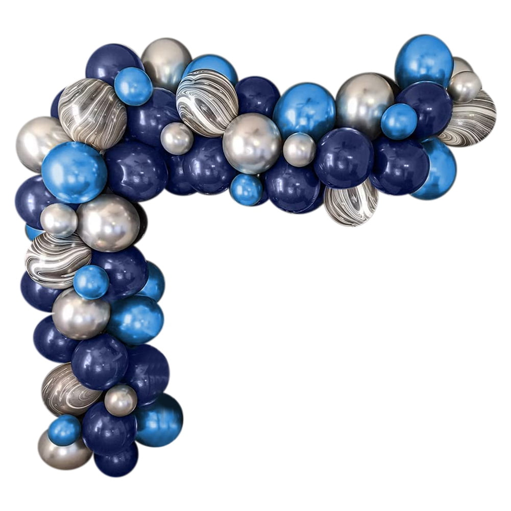 Blue Balloon Arch,Navy Blue Arch Balloon Garland Kit Balloon Arch Maker Kit Blue Silver Metallic ...
