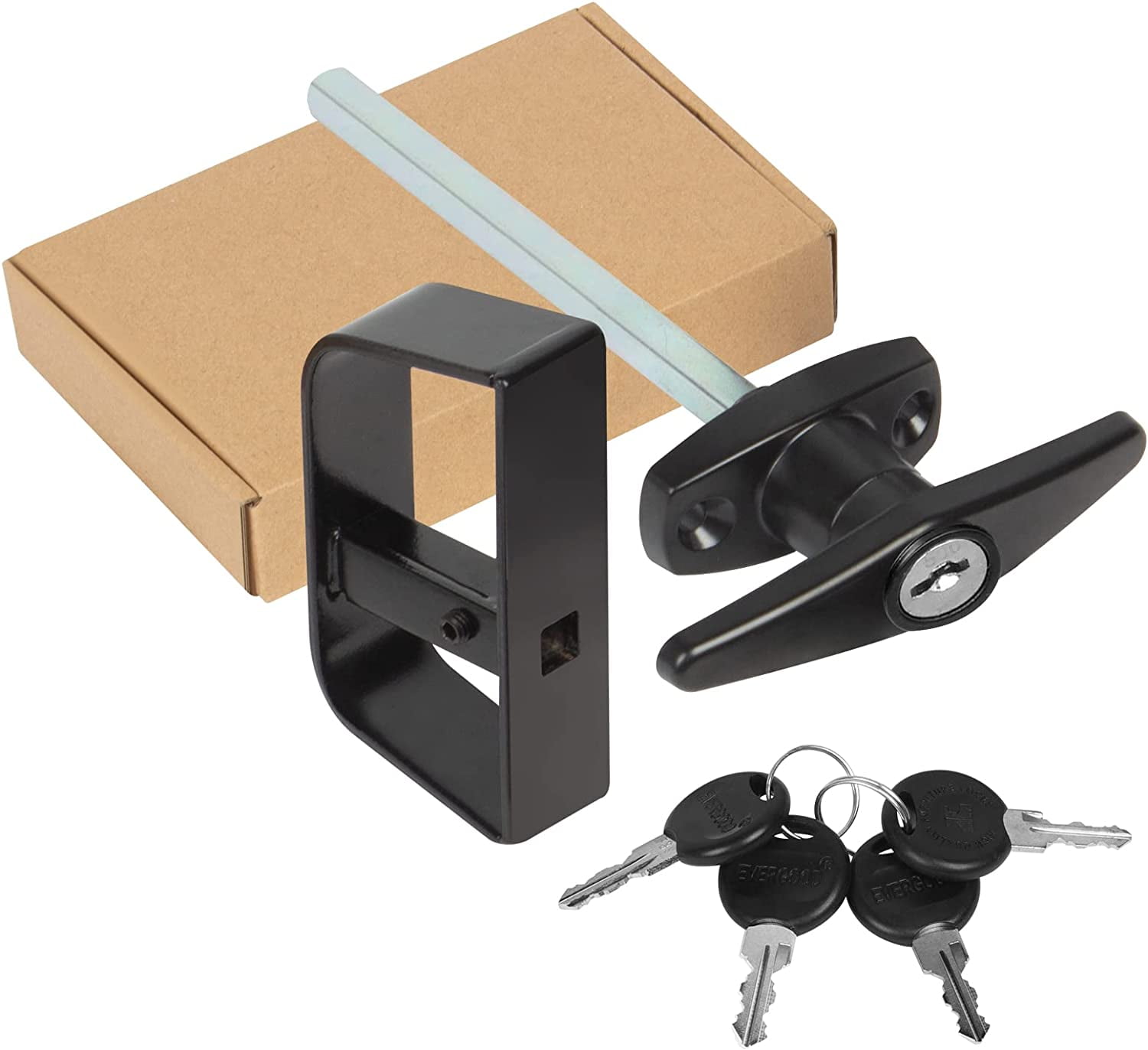 Shed Door Latch T-Handle Lock Kit with 4 Keys,CIN&GO 4-1\\/2" Stem ...