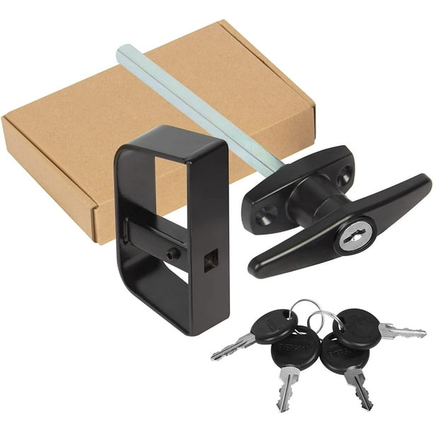 Shed Door Latch T-Handle Lock Kit with 4 Keys,CIN&GO 4-1\\/2" Stem ...
