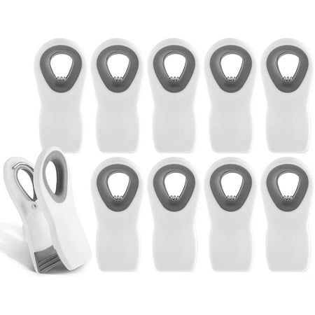 ZMLEVE 10 Pc Bag Clips with Magnet- Food Clips, Chip Clips, Bag Clips ...