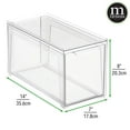 mDesign Plastic Stackable Kitchen Storage Organizer with Drawer - 4 ...