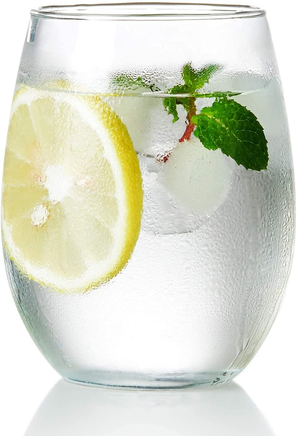 Stemless Wine Glasses Clear Drinkware Glasses Set Of 4 Recyclable Unbreakable And Crystal Clear