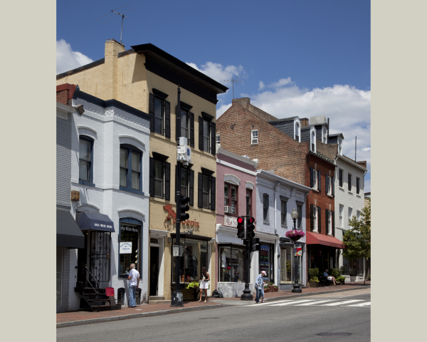 Print: Historic Buildings, Wisconsin Ave., NW, In The Georgetown ...