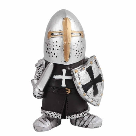 Garden Statue Knight Dwarf Guard Armor Miniature Knights Sculpture for ...