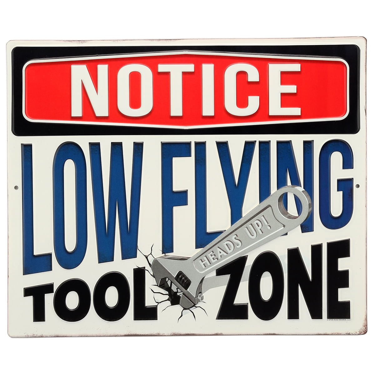 Low Flying Tool Zone Embossed Metal Sign - Walmart.com