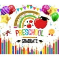 SUNOLIFE Preschool Graduate Backdrops Banner Kindergarten Graduation ...