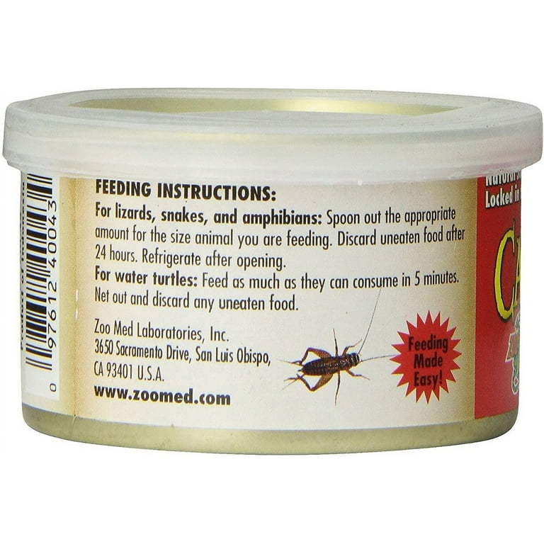 Canned Crickets For Reptiles Birds Fishing Bait 4 Pack - 1.2 Ounce ...