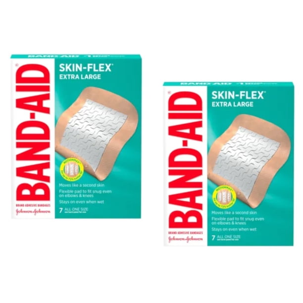 Band Aid Skin Flex Adhesive Bandages, Extra Large, 7 Ea, 2 Pack ...