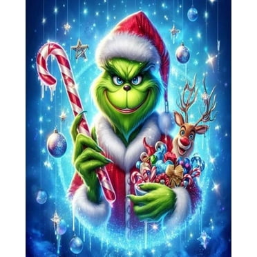 5D Grinch Diamond Painting Kits, Full Drill DIY Christmas Stitch Craft ...