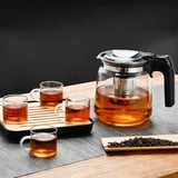 1500 ml Glass Teapot, Kvago Teapot with Strainer Insert, Heat Resistant ...