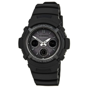 Casio G-Shock Men's Solar-Atomic Analog-Digital Watch, Black, Resin ...