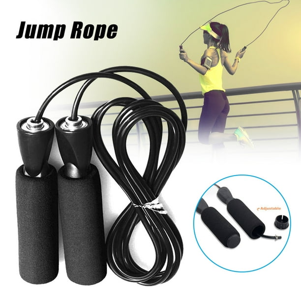 Speed Skipping Jump Rope Black Mango ajustable Fitness Ejercicio ...
