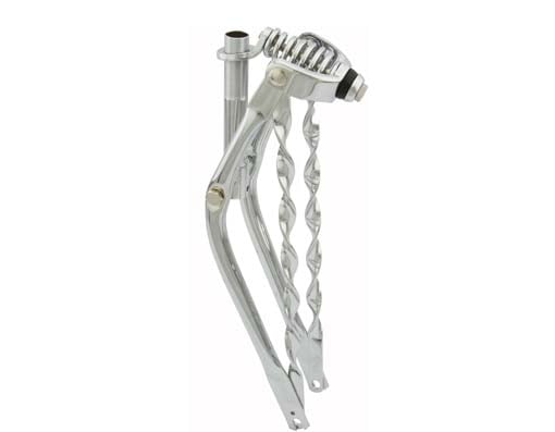 20" Classic Spring Fork 1" W/Twisted Bars Chrome. Bike fork, bicycle ...