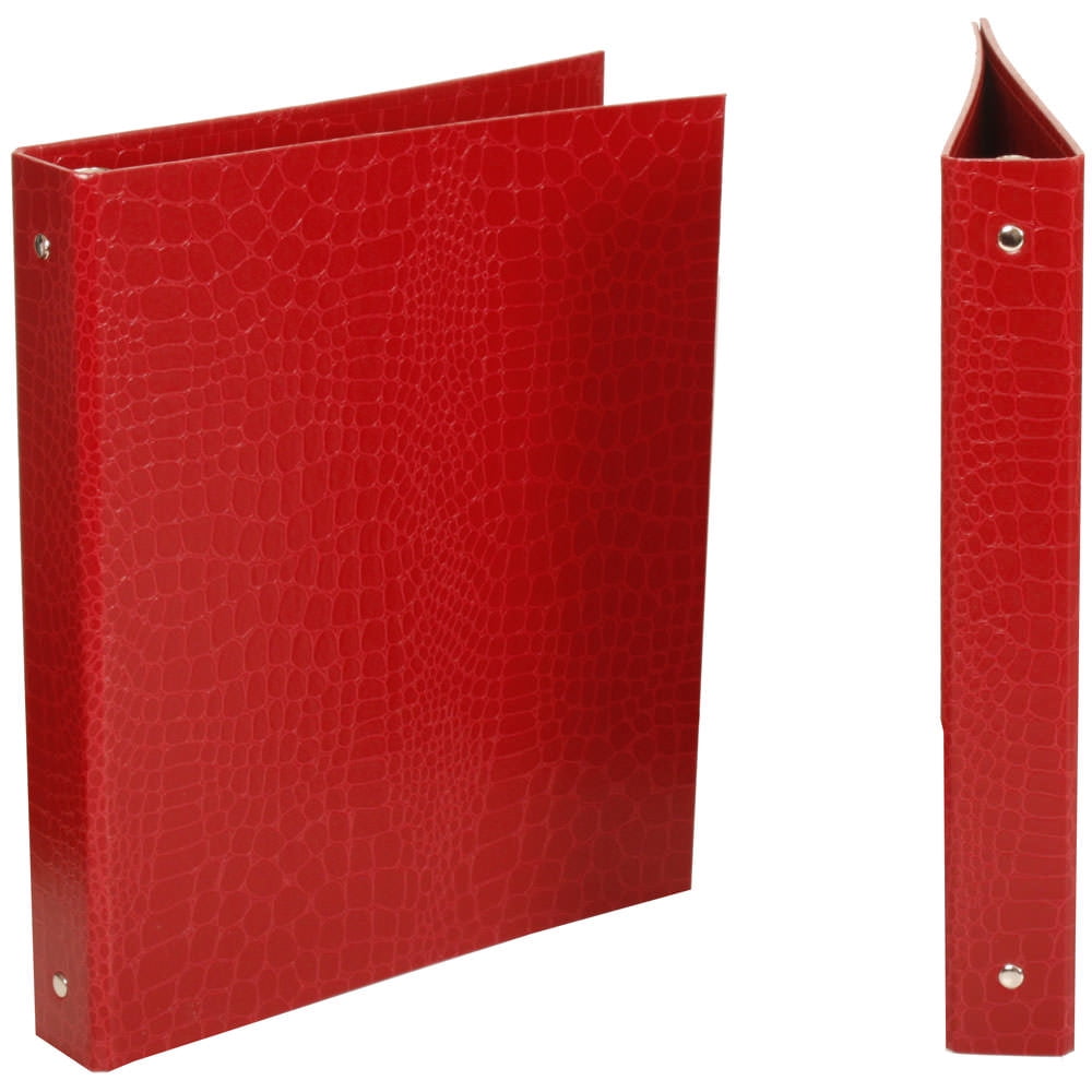 JAM Paper Crocodile 1 inch Binder, 3 Small Metal Rings, Red, 48/Pack ...