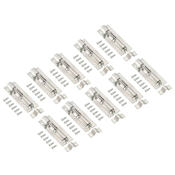 Uxcell Door Barrel Bolt Latch 3 Inch, 10 Pack Stainless Steel Security ...