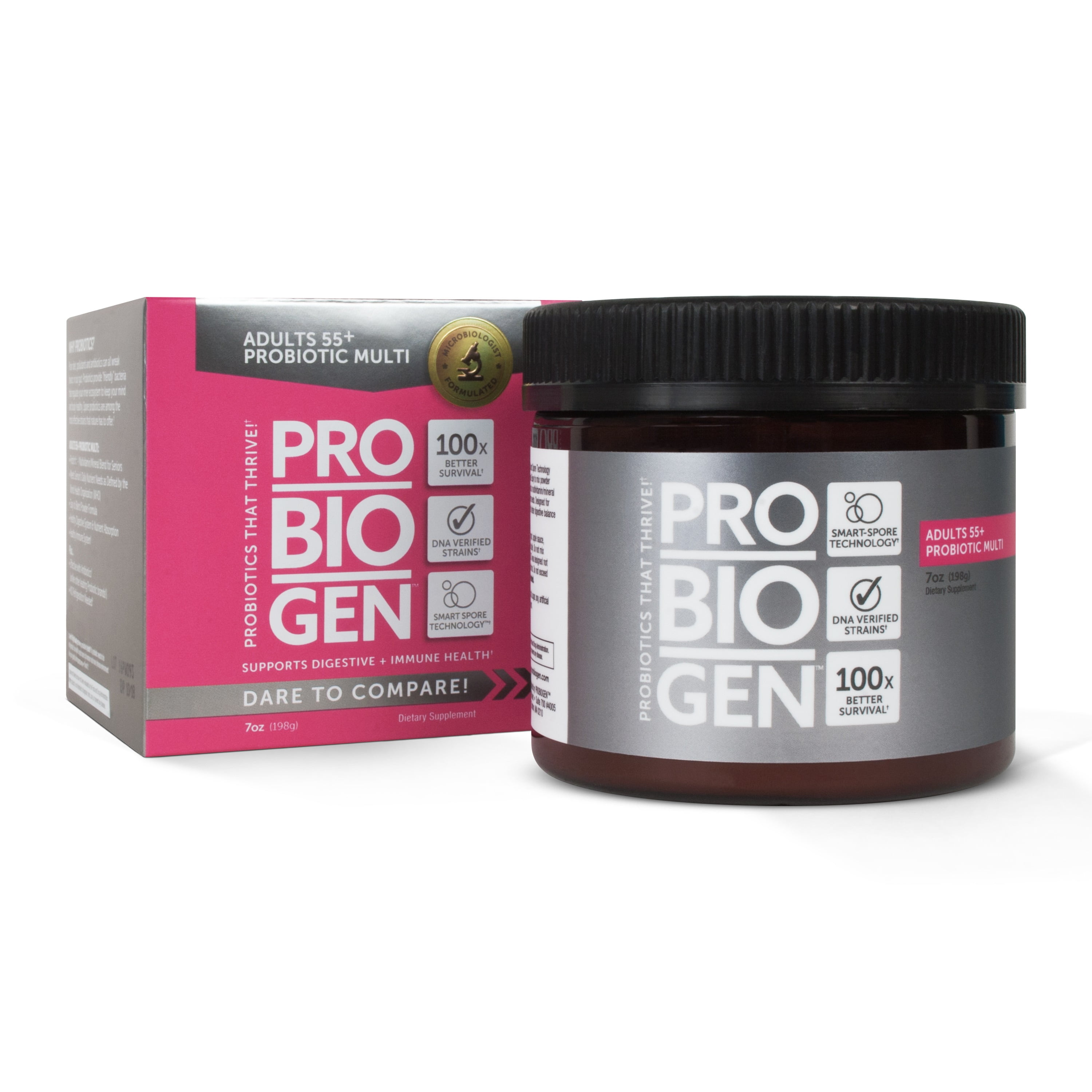 o Probiogen Adults 55+ Probiotic Multi Powder: Smart Spore Technology ...