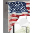 American Flag Kitchen Swag Valance for Window, Rod Pocket Short Kitchen ...