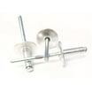 White 3/16" Rivet Large Flange Aluminum Head Steel Mandrel Blind Pop ...